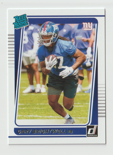 2021 Donruss Football #313 Gary Brightwell RR RC - New York Giants | eBay