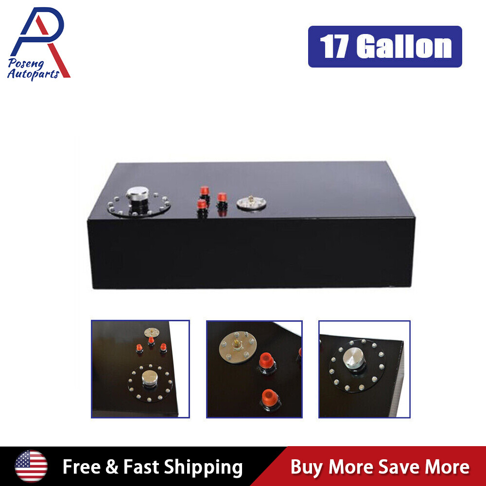 17 Gallon Aluminum Street Rod Fuel Cell Gas Tank with Cap & Level ...