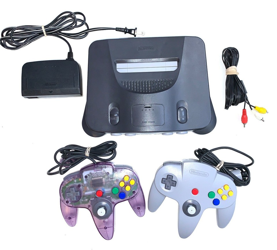 Nintendo 64 N64 Original System Console With 2 Original Controllers ...