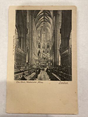 Vtg Postcard The Choir Westminster Abbey, London Unused Split Back | eBay