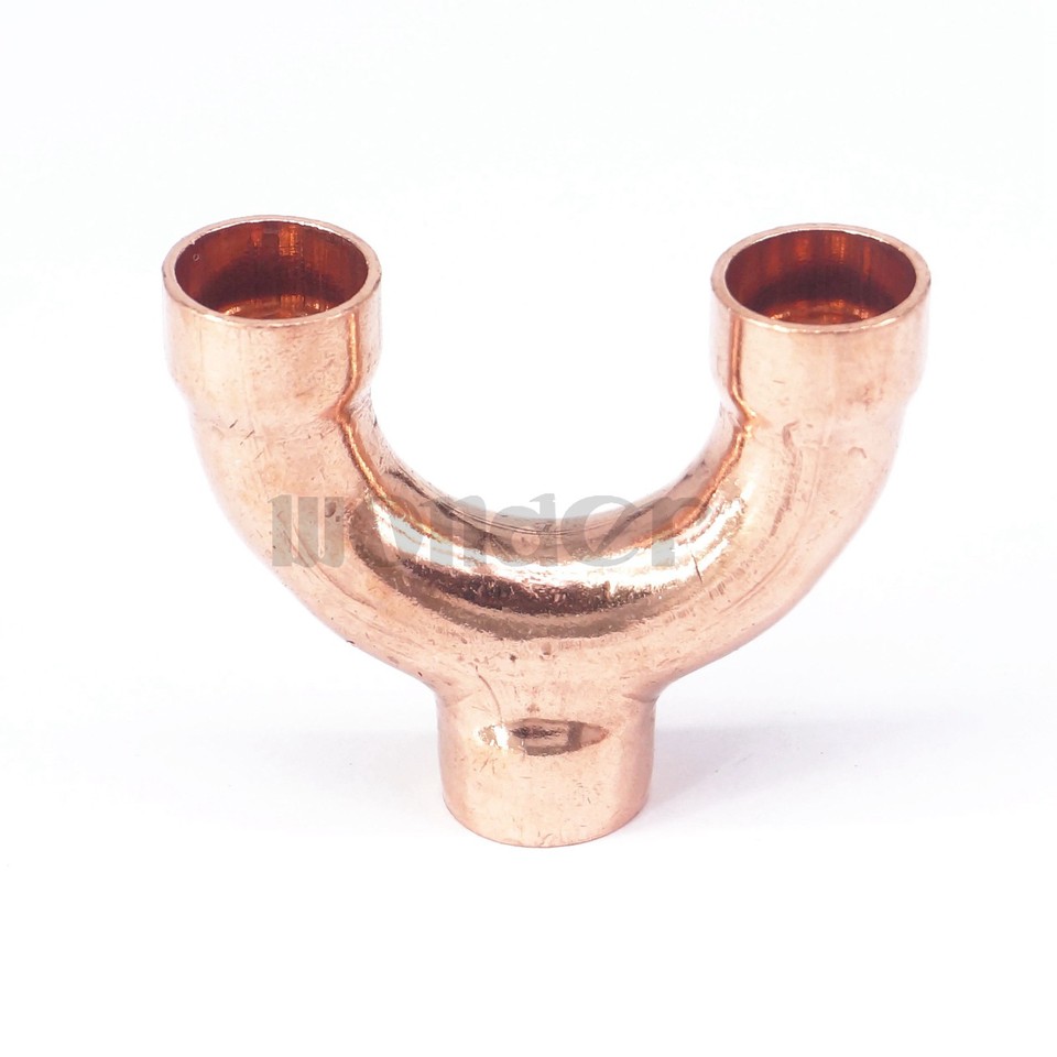 12.7x1x36mm Copper End Feed Euqal Y shape 3 Way Pipe Fitting for gas ...