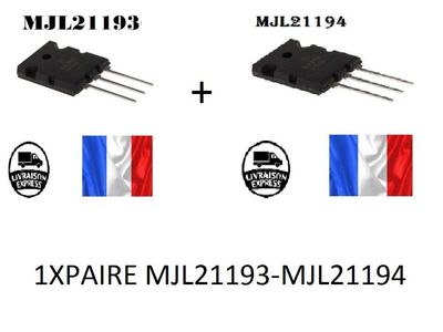 transistor ON SEMICONDUTOR MJL21193 + MJL21194 transistor bipolar | eBay