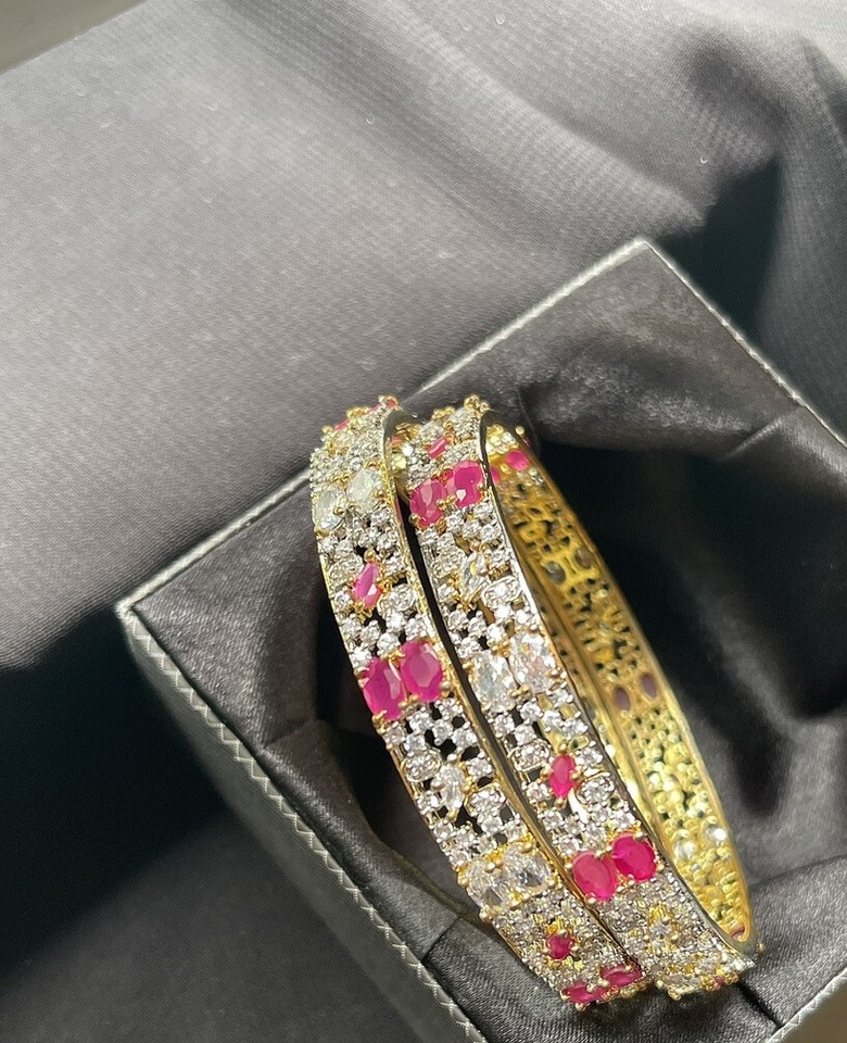 Indian Bangles Pakistani Beautiful Kara Women Bangle Set 2 Pcs | eBay