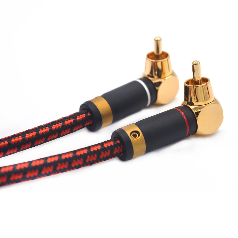 Primeda Audiophile 2 RCA to 2 RCA Audio Cable Stereo Hi Fi Braided High ...