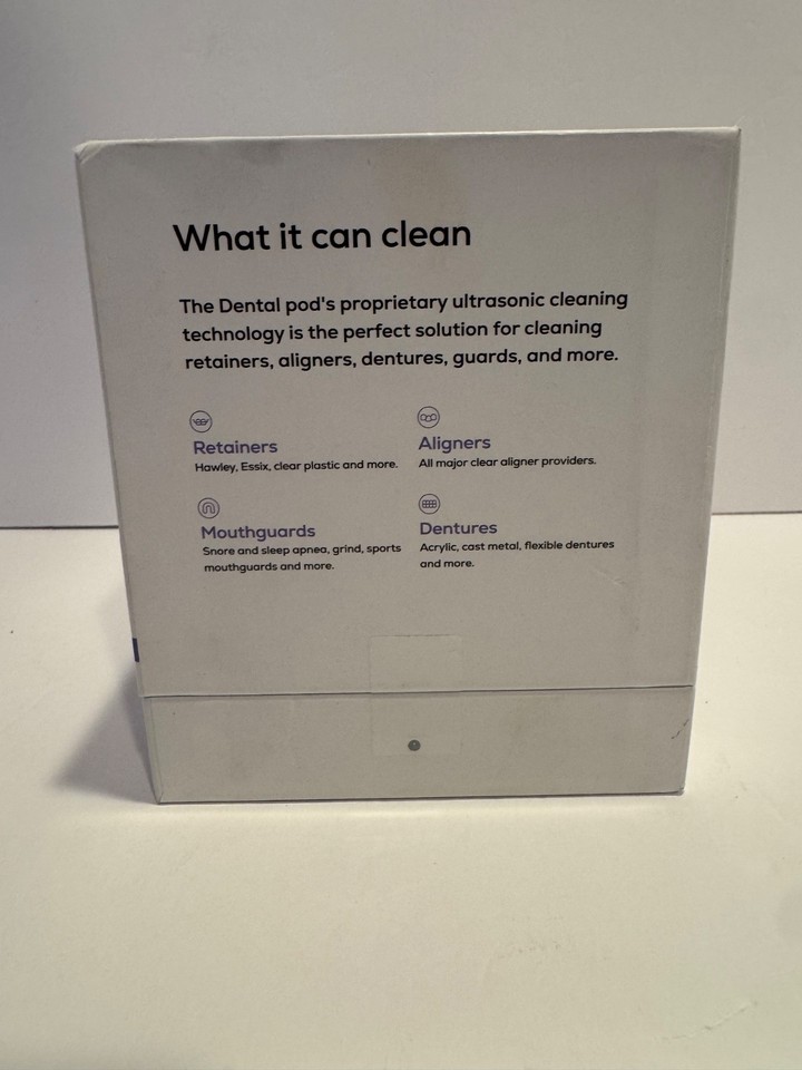 ZIMA DENTAL POD ARTIC WHITE RETAINER - DENTURE - CLEANER 42,000Hz ...