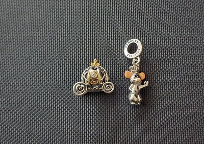 Authentic Pandora Cinderella Carriage Rat Charm + Free Mystery Gifts | eBay