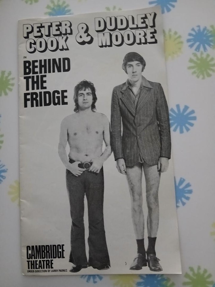 PETER COOK DUDLEY MOORE BEHIND THE FRIDGE 1972 Program Cambridge ...