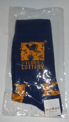 Texas Lottery Logo Lotto Winner Pair of Socks Blue OSFM | eBay