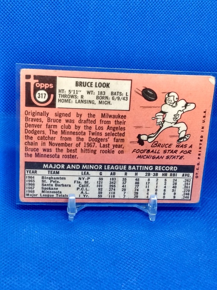 1969 Topps - #317 Bruce Look (RC) FAIR-GOOD | eBay