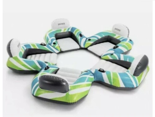 Intex Funtastic Five Floating Island Pool Lake River Float 5 Person ...