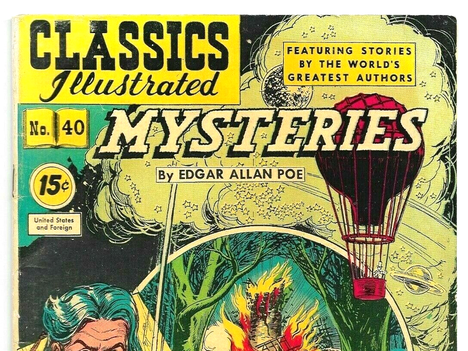 Classics Illustrated #40 Mysteries 4, HRN 92, Edgar Allan Poe, 1947, 8.0 VF | eBay