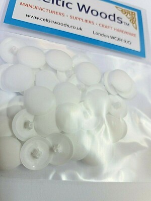 Pack of 50 White Bifix Press-Fit Pozi Screw Head Covers Caps Philips ...