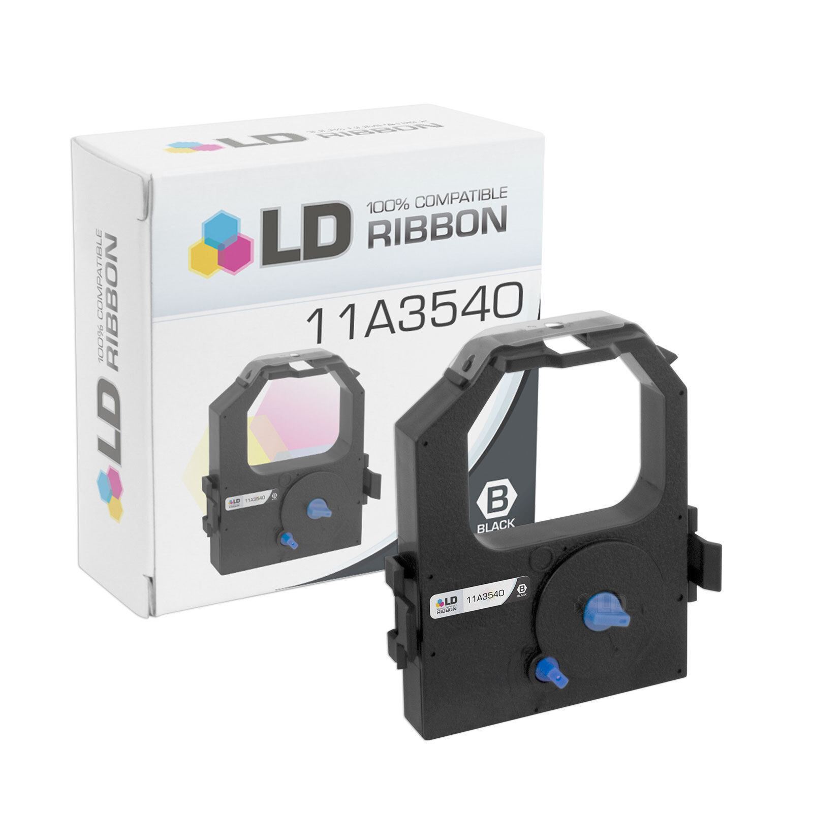 LD Compatible Lexmark 11A3540 Black Re-Inking Printer Ribbon Cartridge ...