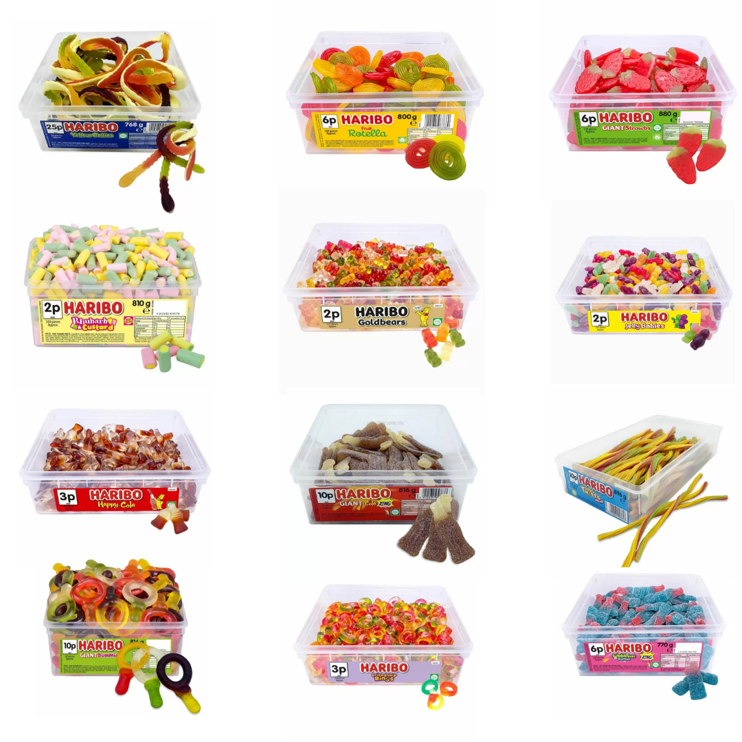 1 X FULL TUB HARIBO SWEETS WHOLESALE DISCOUNT CANDY BOX PARTY FAVOURS ...