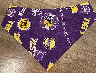 SCENTED Hand Made LSU Tigers Lavender Sachet Dog Cat Bandana Calming ...