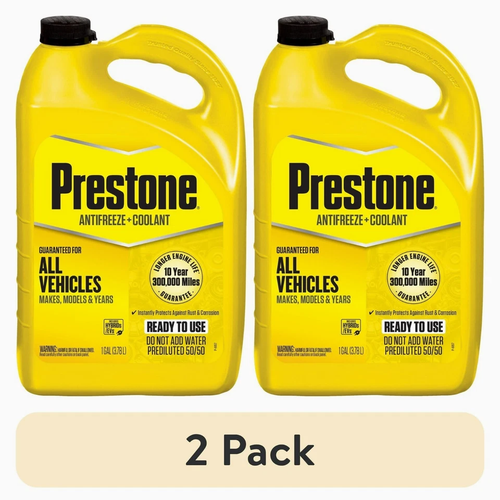 (2 pack) Prestone Extended Life Prediluted Antifreeze/Coolant ...
