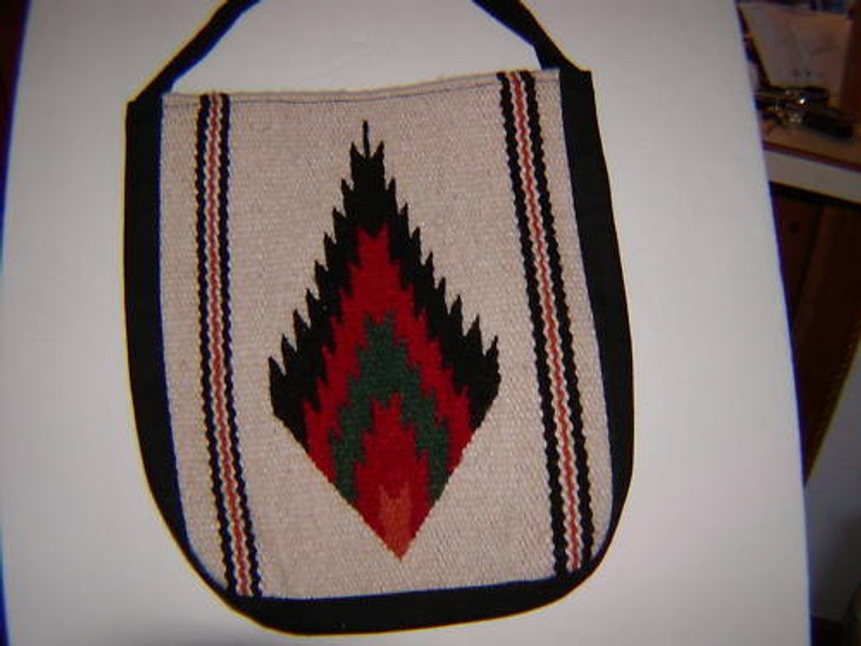 Woven Wool Blanket Rug SHOULDER BAG PURSE - New | eBay