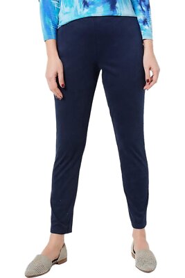 GRAVER Susan Graver Faux Suede Leggings Navy | eBay