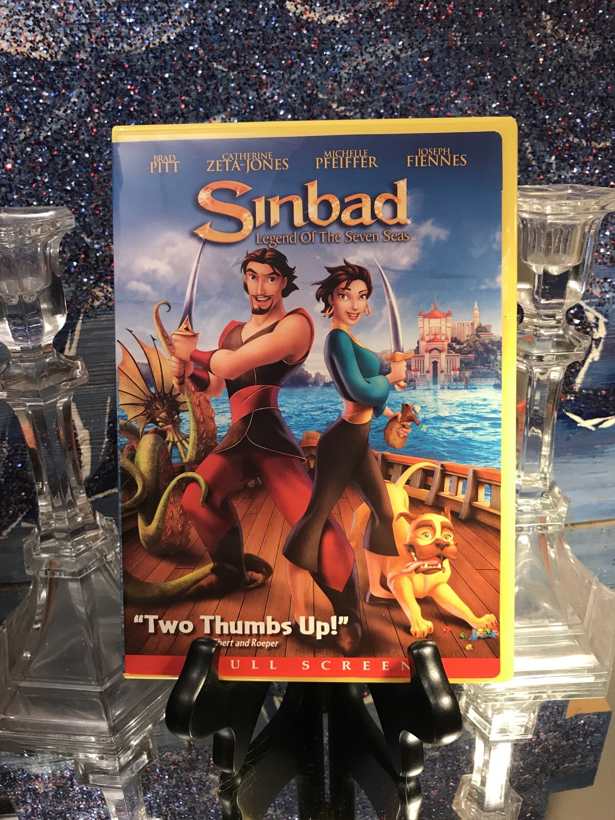 Sinbad Legend of the Seven Seas DVD FS Brad Pitt, Unique Yellow Case ...