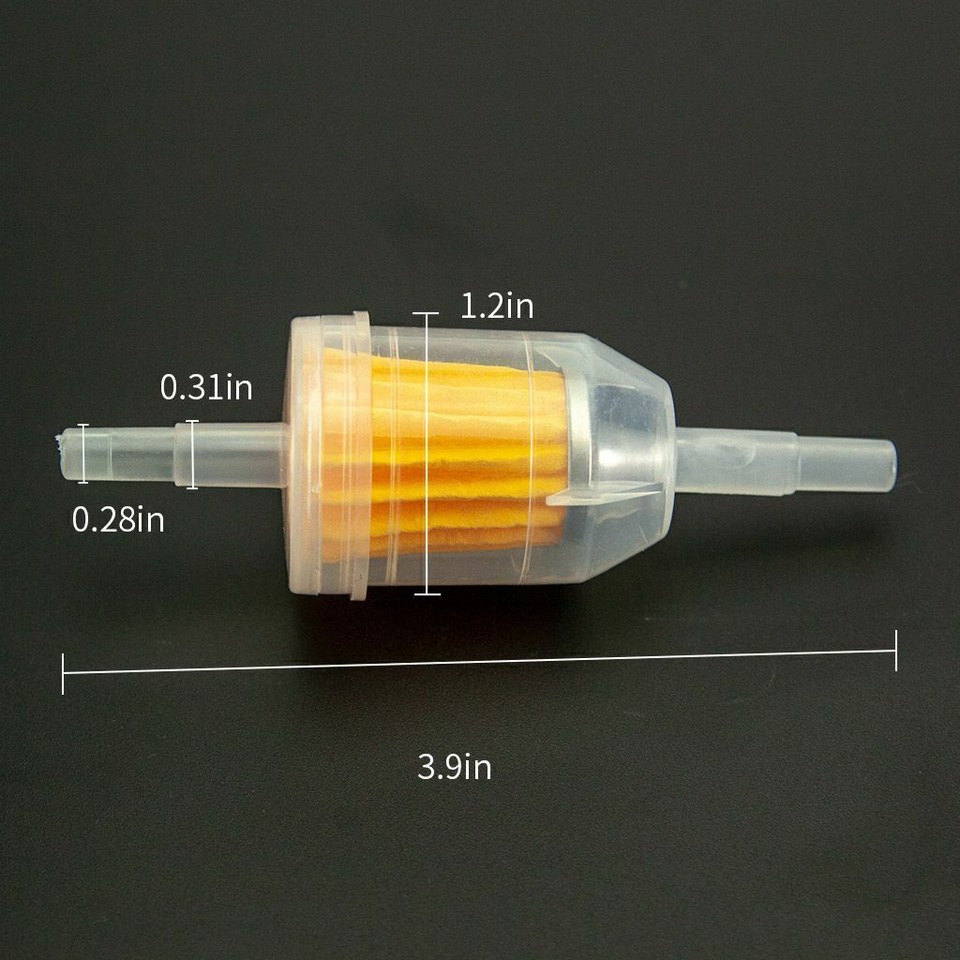 10Pcs set Motor Inline Gas Oil Fuel Filter Small Engine For 1/4'' 5/16 ...