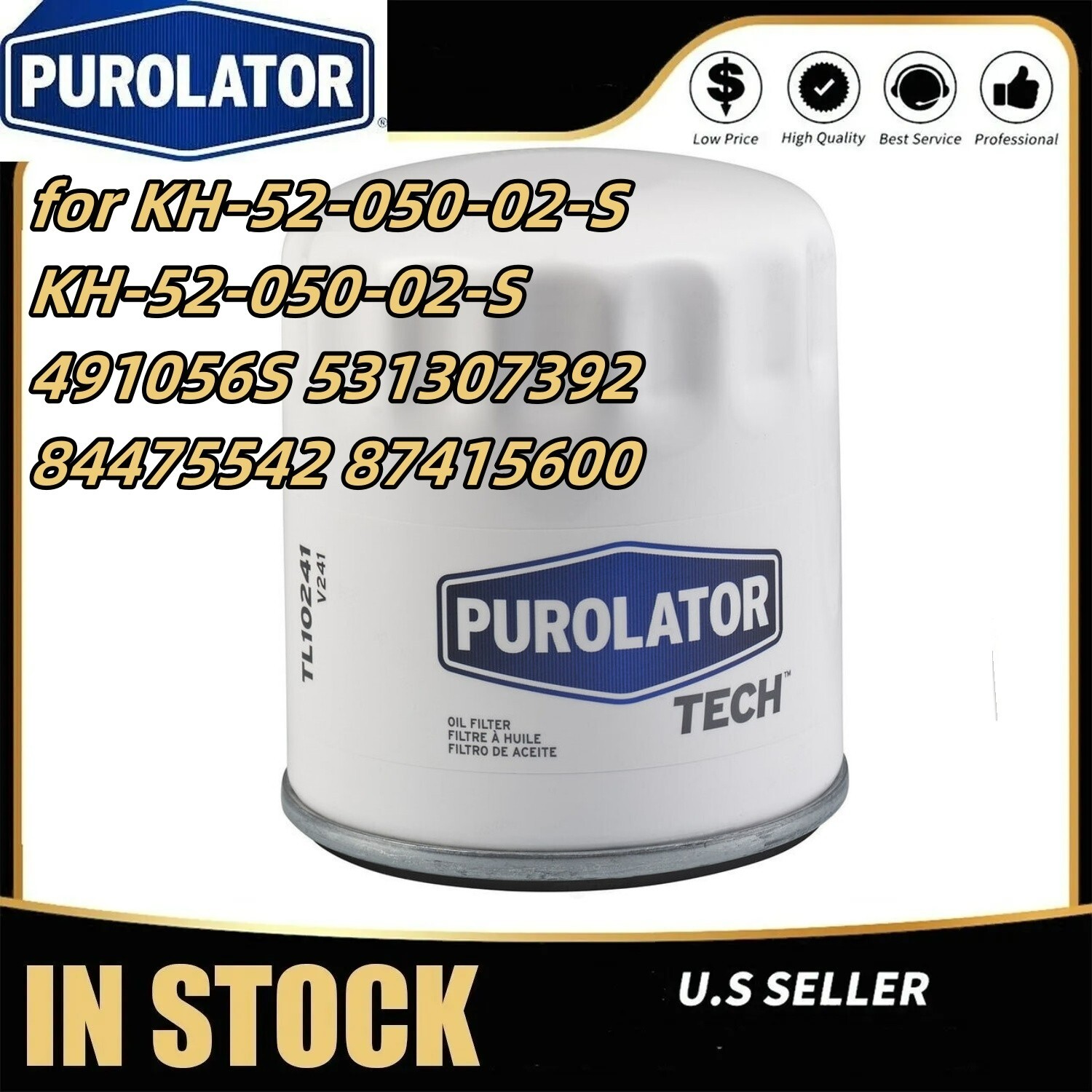 OIL FILTER For KH-52-050-02-S KH-52-050-02-S 491056S 531307392 84475542 ...