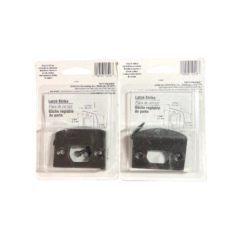 Prime-Line E-2516 Door Latch Strike Plate Steel Classic w/Bronze Finish ...
