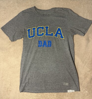 UCLA Dad T Shirt Russell Athletic Dark Heather Grey Size S Cotton Blend ...