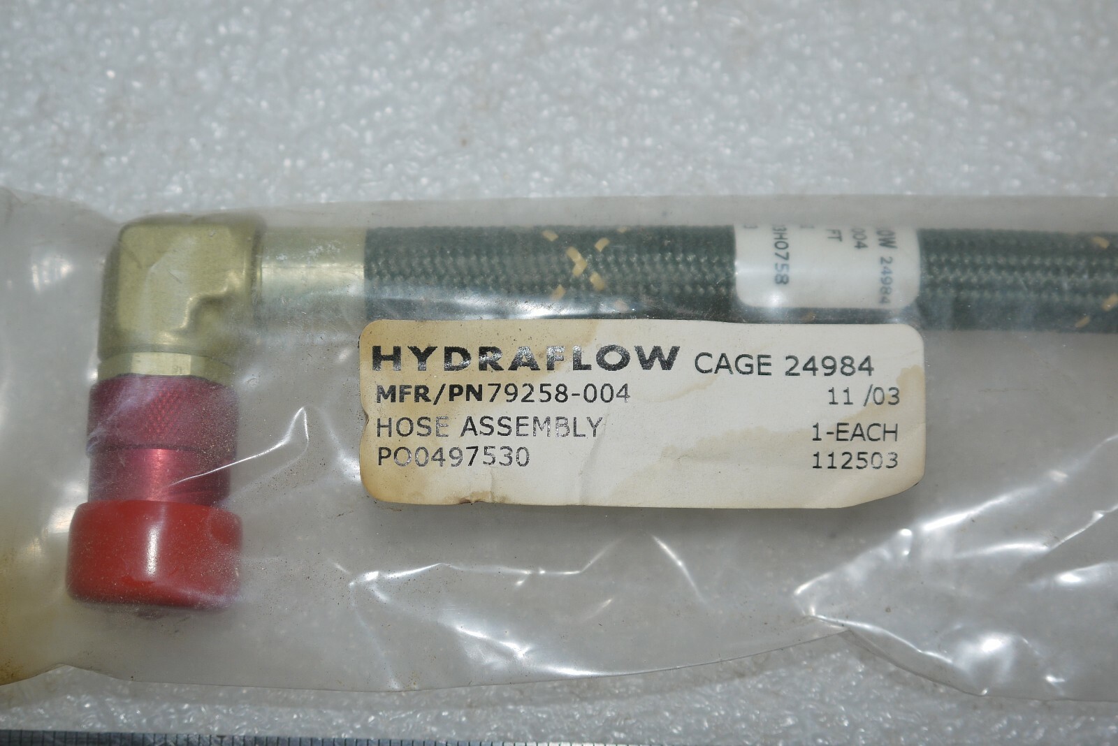 BOMBARDIER LEARJET INC HYDRAFLOW 79258-004 HOSE ASSEMBLY AIRCRAFT NEW ...