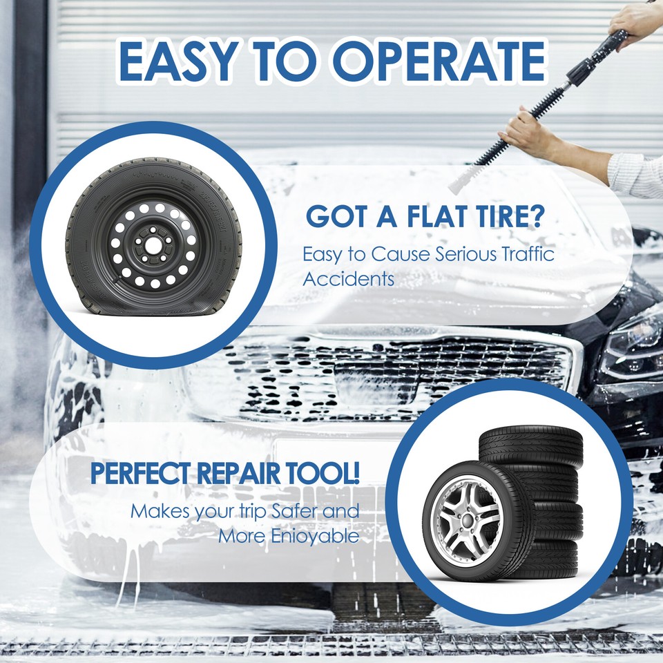 33Pcs Tire Patch Kit Tire Rubber Repair Patch Kit with Roller Scraper ...