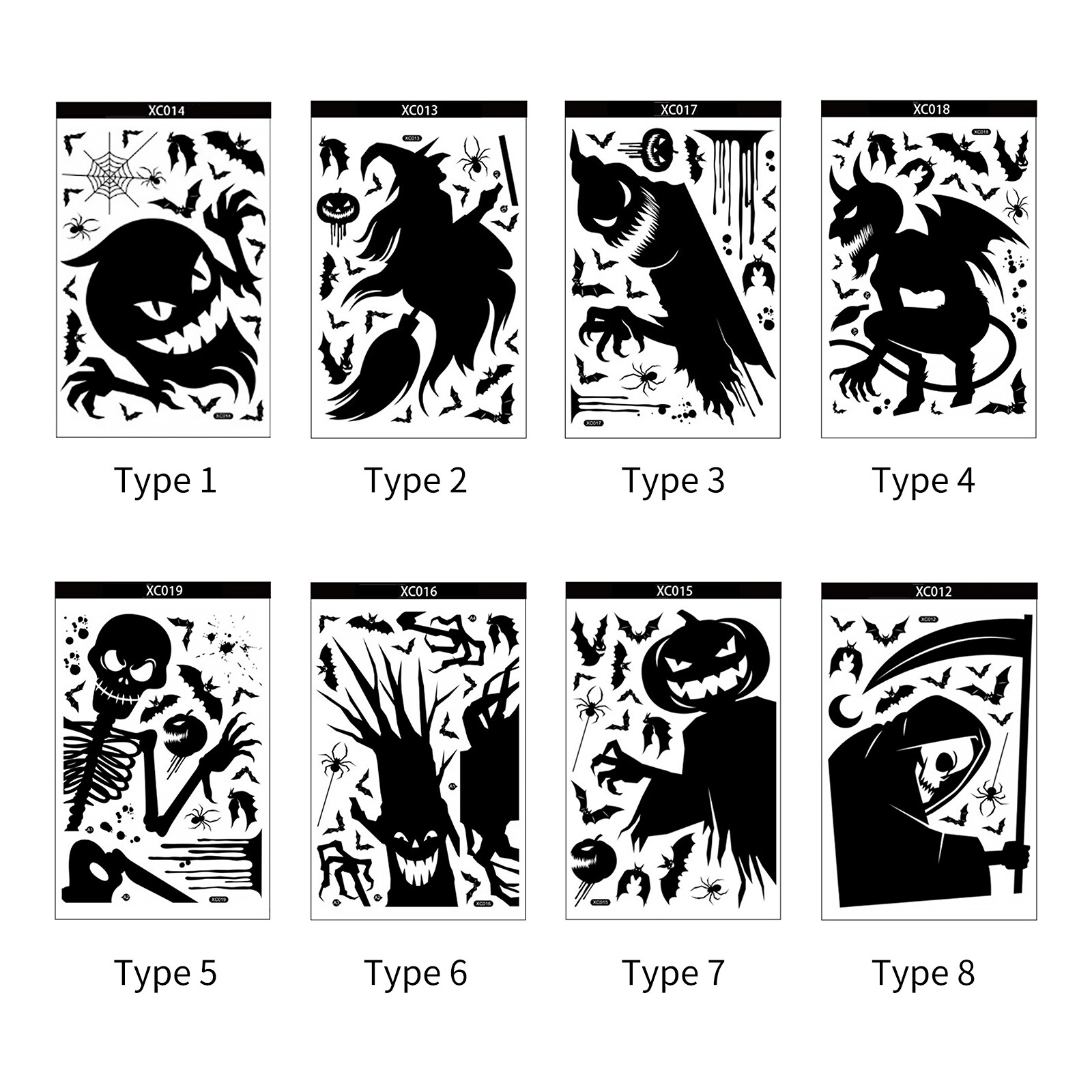 Window Sticker Scary Creepy Glass Window Decal Double Sided Window ...