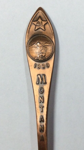 Montana 41st State 1889 Copper Vintage Souvenir Spoon Collectible | eBay