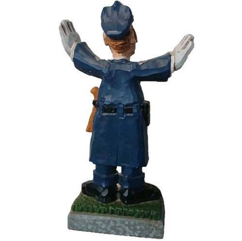 Vintage David Frykman Wood Carved Police Officer Patrol man | eBay