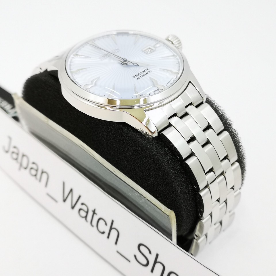 SEIKO PRESAGE BASIC SARY161 Ice Blue Skydiving Automatic Men's Watch ...