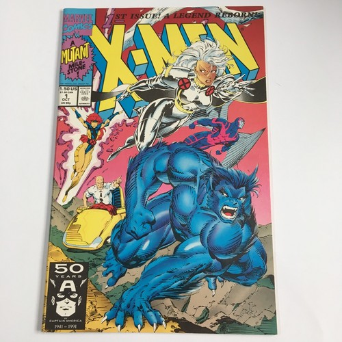 X-Men #1 Marvel Comics 1991 Jim Lee Strom/Beast Cover Chris Claremont ...