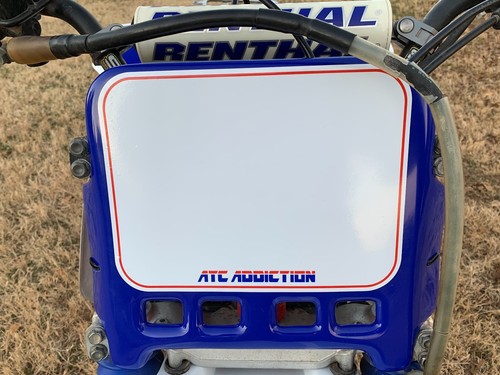 ATC Addiction Number # Plate by Maier! BLUE! Honda 250R 200X 350X Tri-Z ...