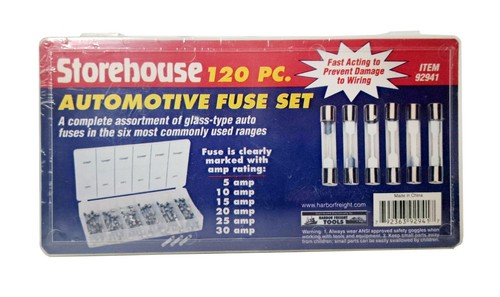 Storehouse Automotive Fuse Set 120 pc Assortment Glass Type AGC Item ...