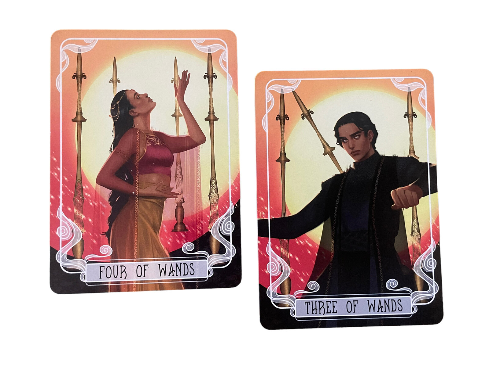 Fairyloot The Wrath and The Dawn Tarot Cards Three and Four of Wands ...