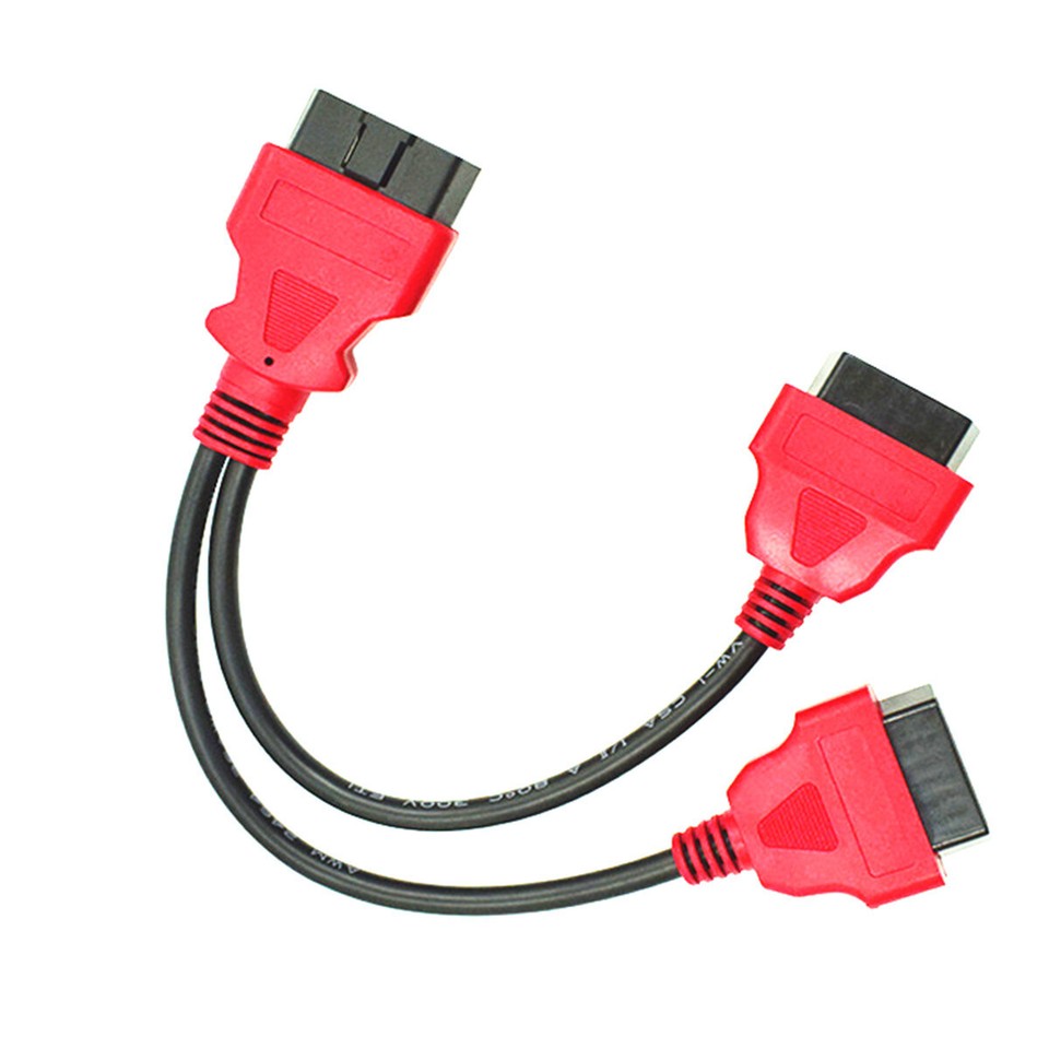 For OBD II OBD 16Pin Splitter Extension Cable Male Dual Female Y Cable ...