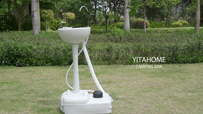 Portable Sink Camping Hand Washing Station w/4.5 GAL Wash Basin Stand ...