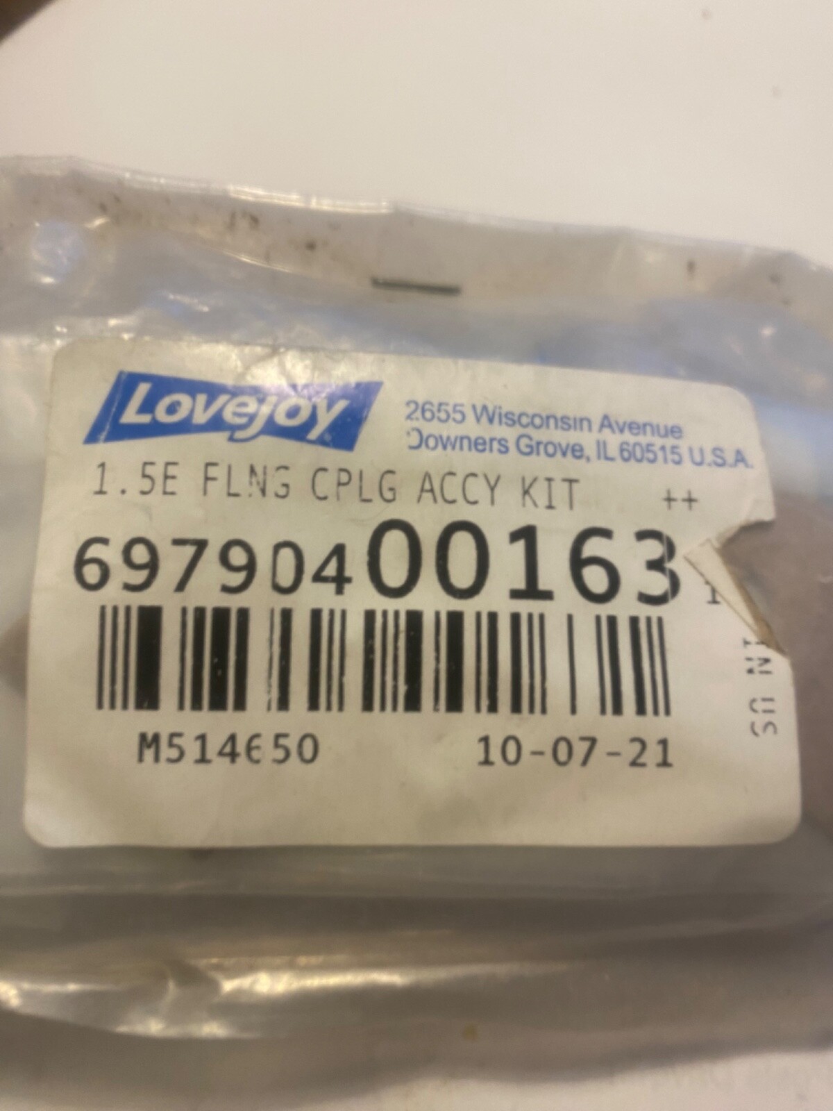 LOVEJOY 69790400163 1.5E FLNG CPLG ACCY KIT NEW | eBay