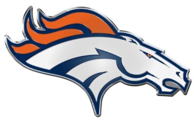 3D NFL Denver Broncos Team ProMark Emblem Sticker Decal Aluminum 4.25 ...