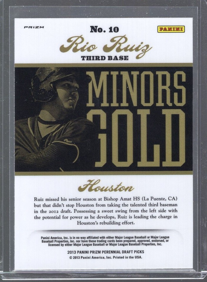 2013 Panini Prizm Perennial Draft Picks Minors Gold Silver Prizm Rio ...