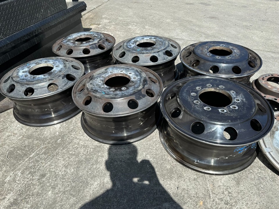 FORD F450 F550 RAM 4500 5500 (6) ALUMINUM WHEELS RIMS 10X225 10 LUG 22 ...