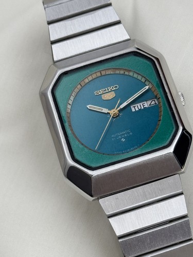 Vintage TV Shape Seiko 5 21J Automatic 6319-6030 Day/Date Men Wrist ...
