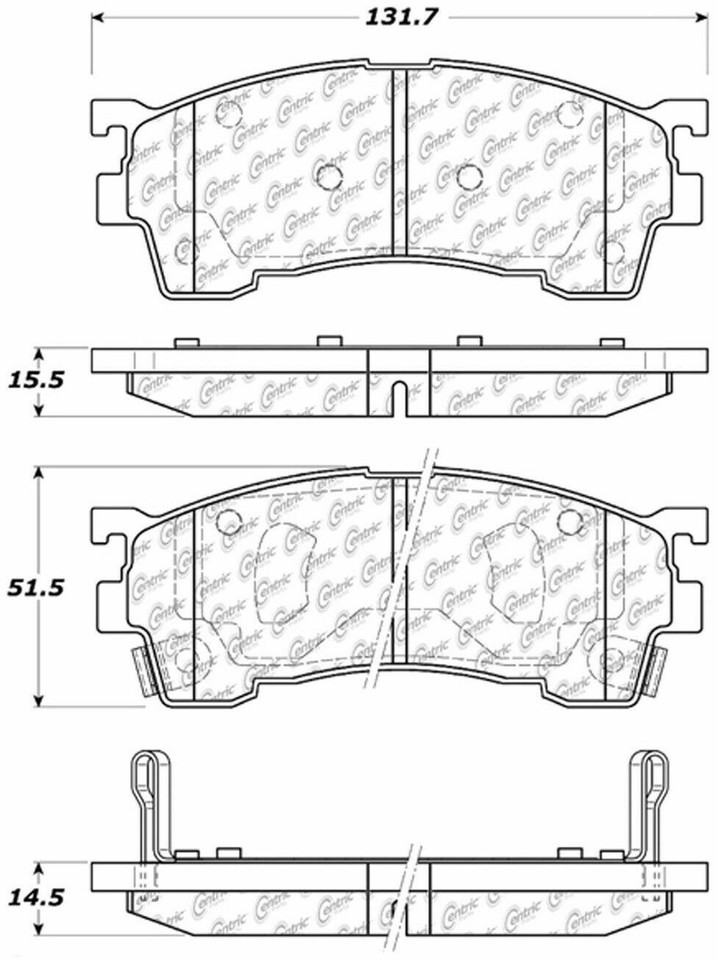 BRAND NEW CTEK FRONT BRAKE PADS 102.06370 / D637 FITS VEHICLES ON CHART ...