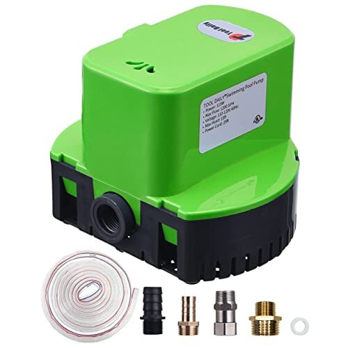 Automatic Pool Cover Pump, Submersible Pool Cover Pump 1200 GPH, Sump ...