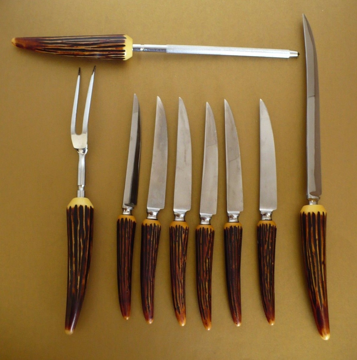 VTG George Wood & Sons Sheffield England Lion Brand Cutlery Stainless ...