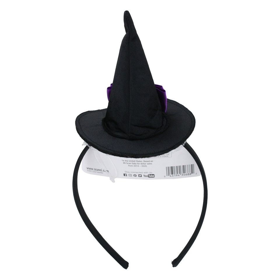 Scunci U Got This Trick or Treat Witch's Hat Headband, Black, 1-Piece ...
