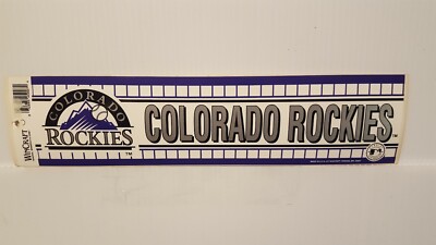 COLORADO ROCKIES Vintage Team Bumper Sticker (1990's) Decal Strip | eBay
