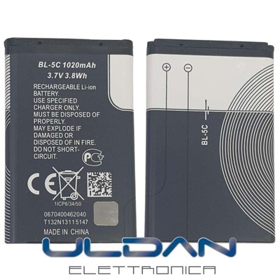 Batterie pour Nokia BL-5C C2-01 C2-03 7610 Supernova 1208 1209 Pile ...